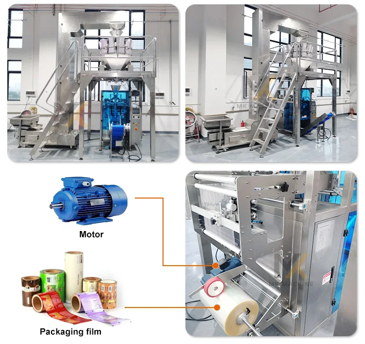 Automatic Vertical Film Bag Potato Frozen French Fries Packaging ...